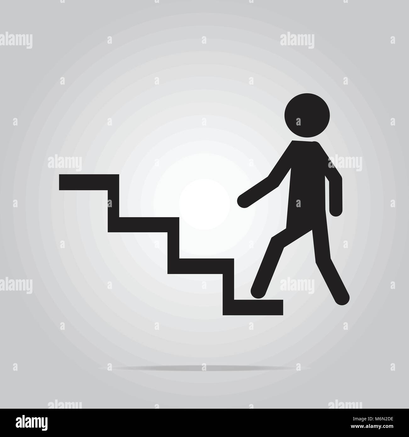 Man walking on stair Stock Vector Images - Alamy