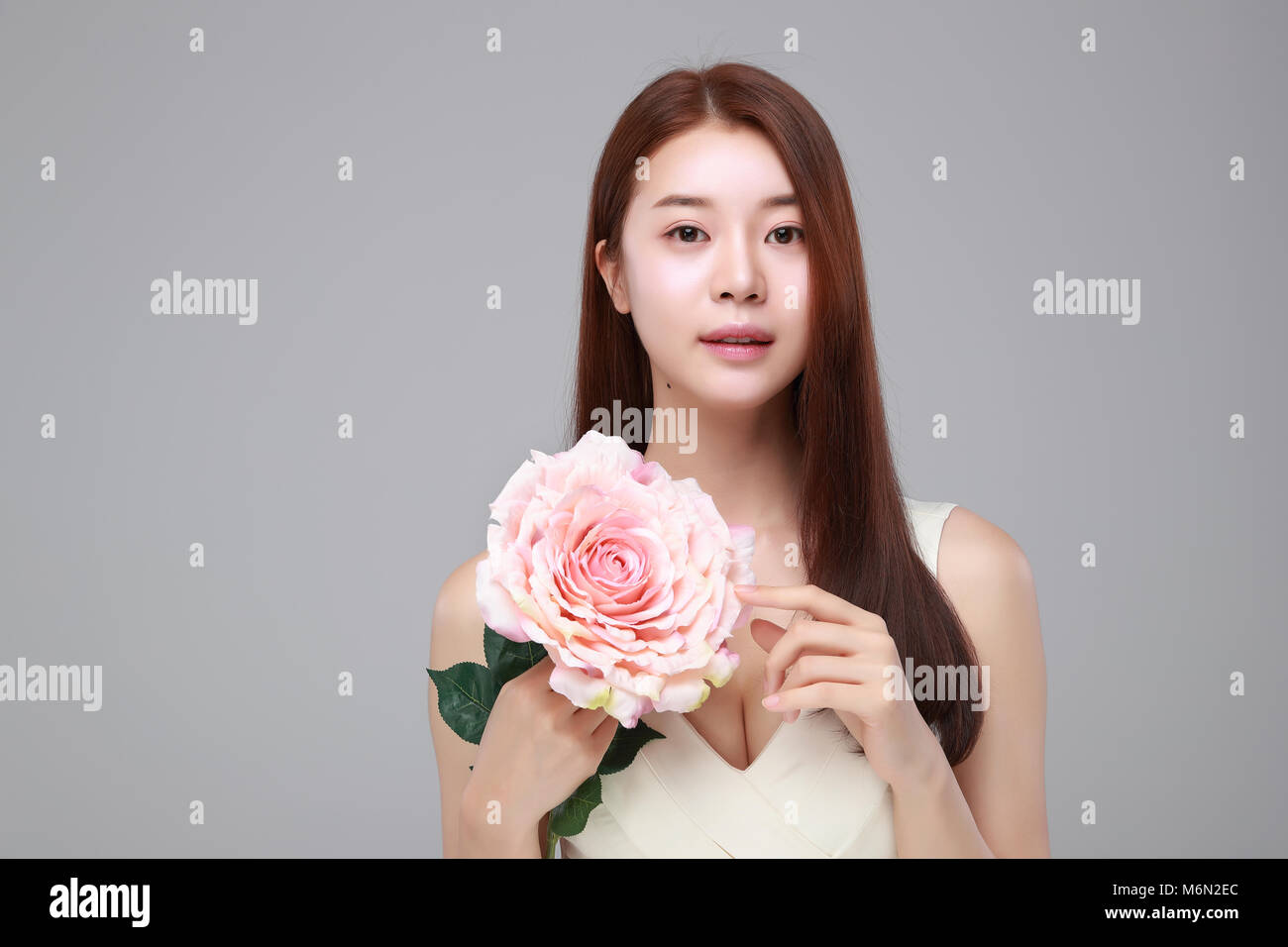 Beauty stylish asian women posing in fashionable clothes isolated White ...