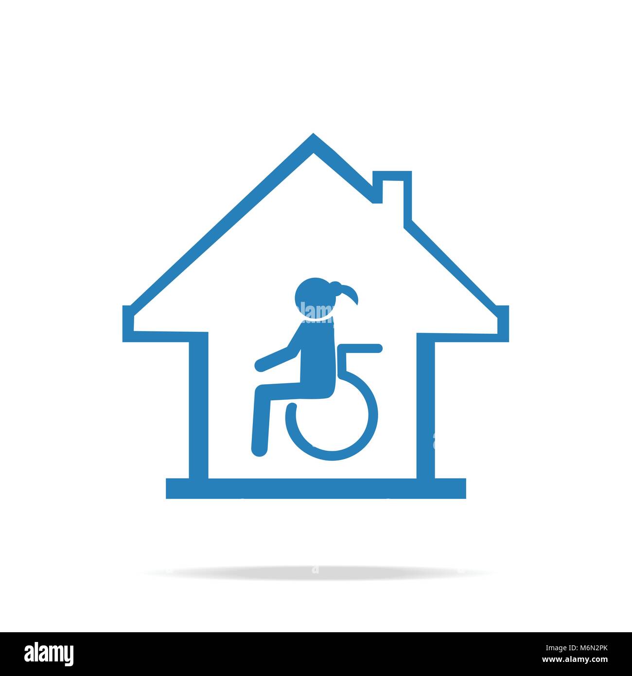 Disabled wheelchair people at home Cut Out Stock Images & Pictures - Alamy