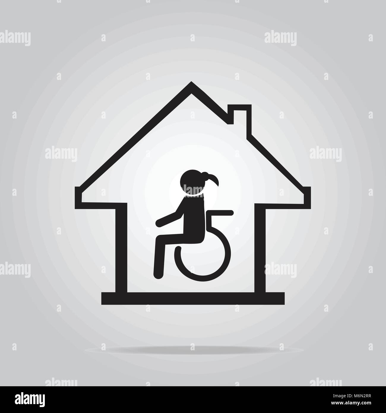 Disabled care, Nursing home sign icon Stock Vector Image & Art - Alamy