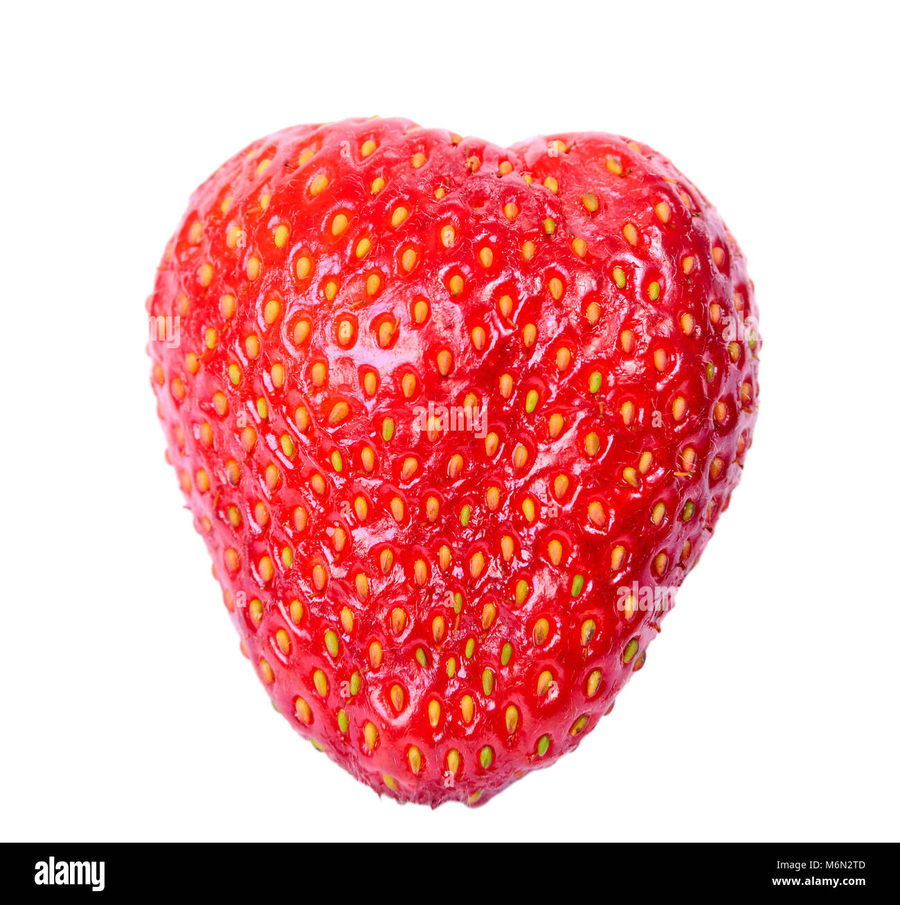 Strawberry heart isolated on white Stock Photo - Alamy