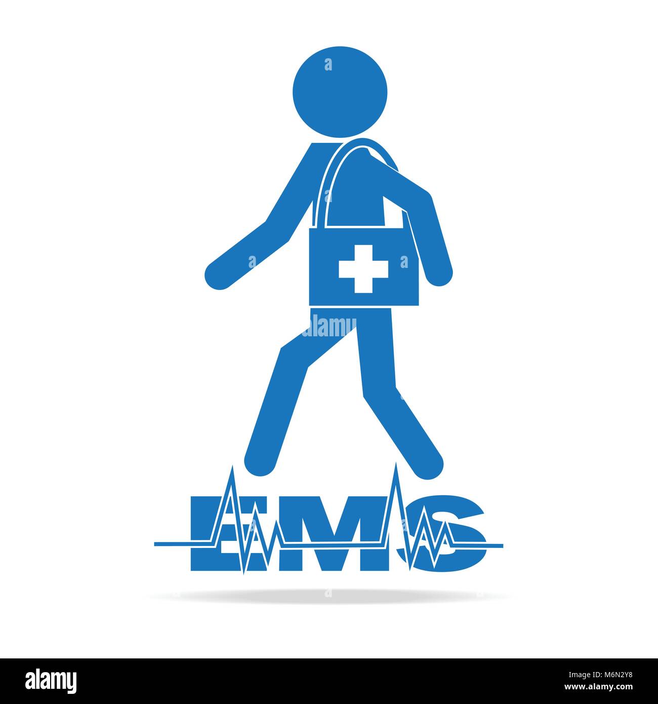Emergency medical services concept, Rescue icon vector illustration ...