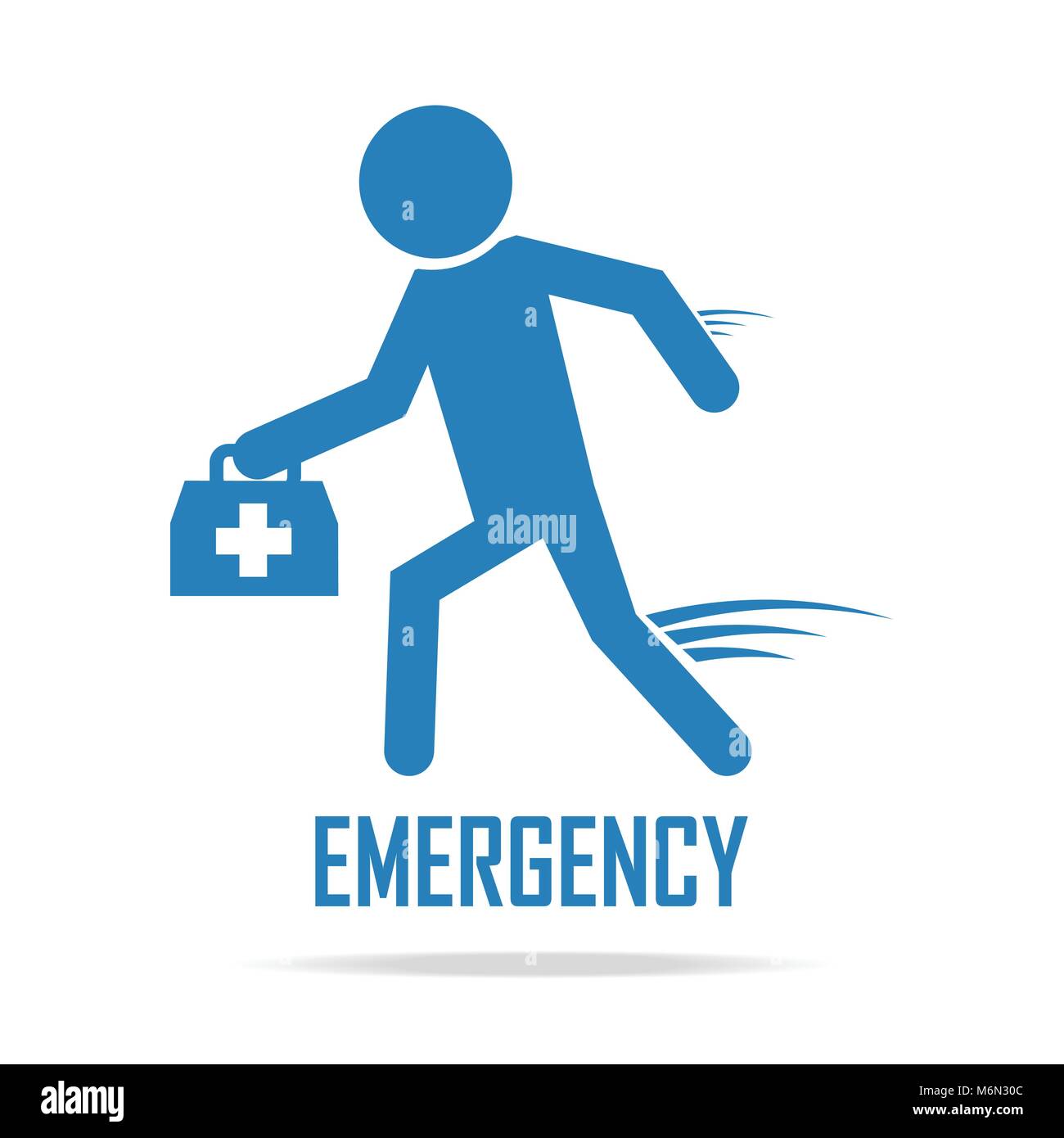 Emergency medical services concept, Rescue icon vector illustration ...