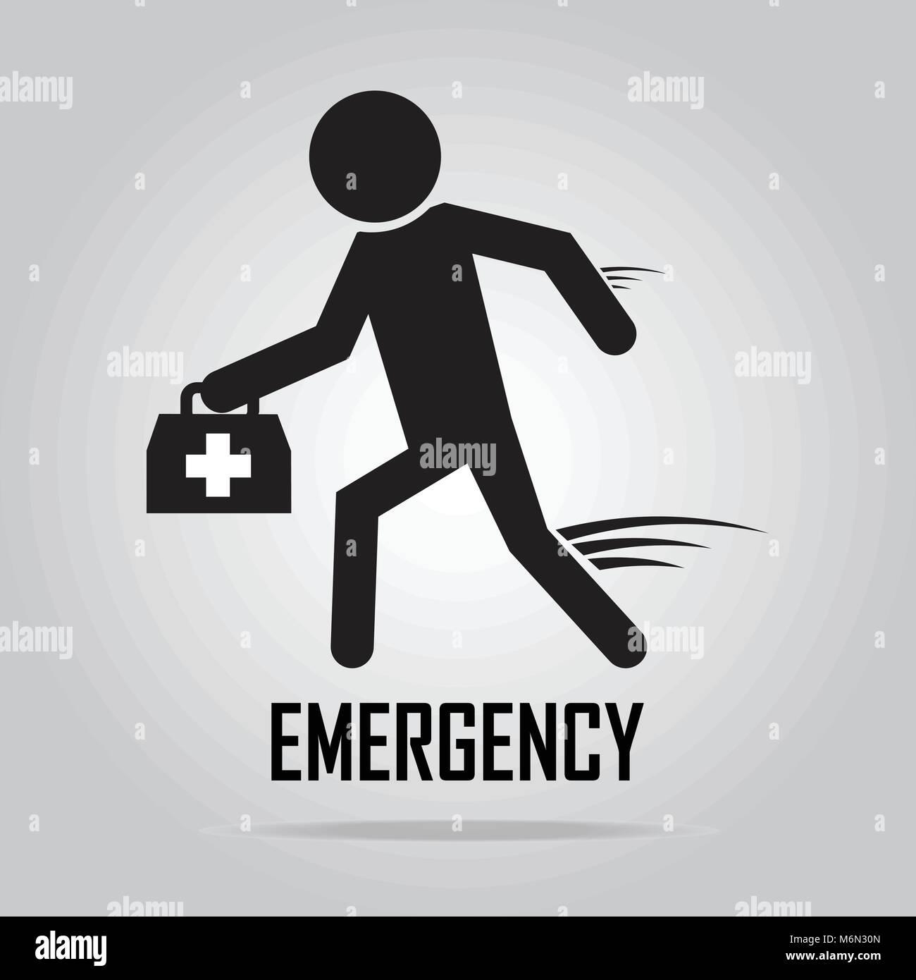 Emergency medical services concept, Rescue icon vector illustration ...