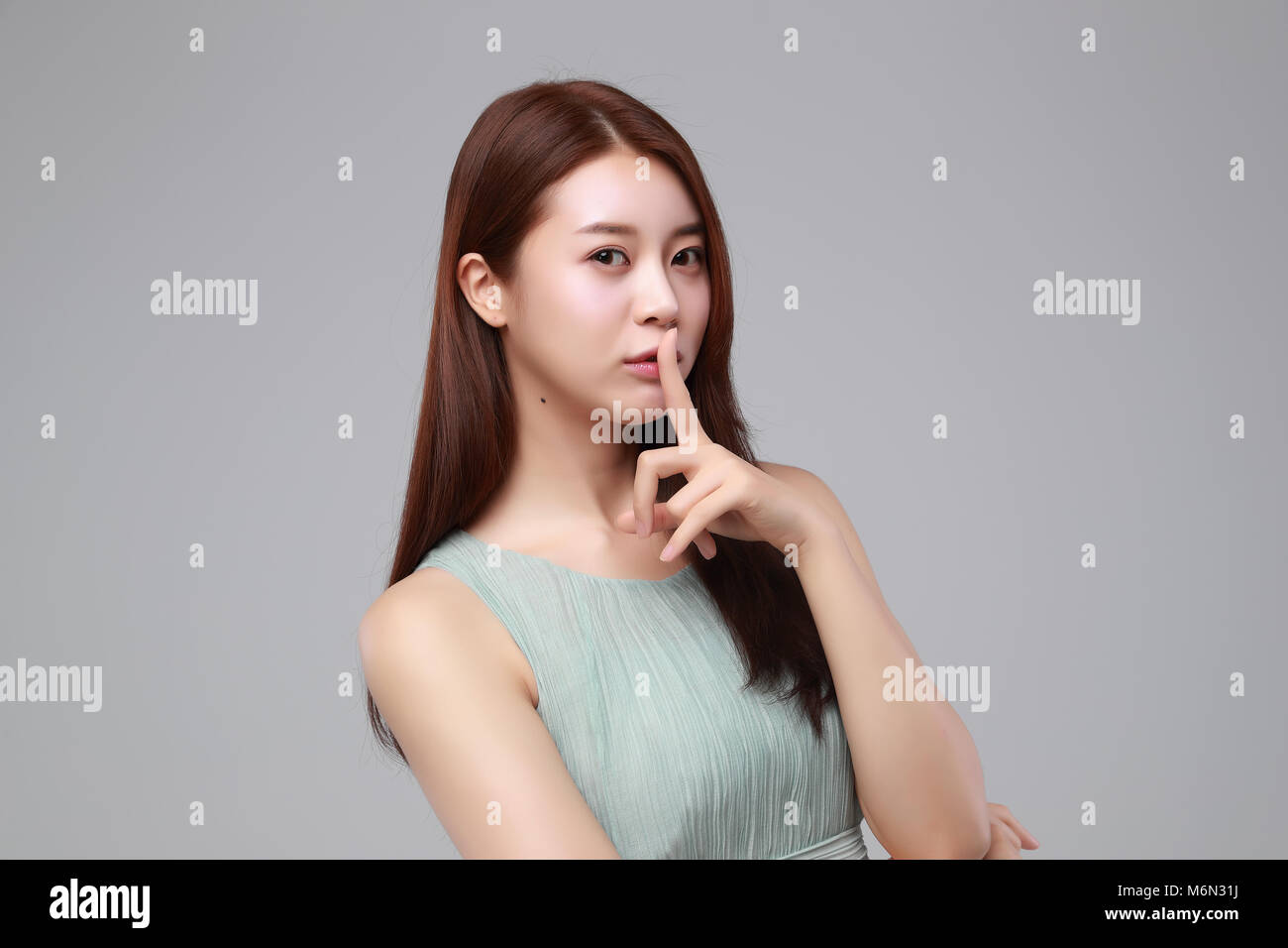 Beauty stylish asian women posing in fashionable clothes isolated White ...
