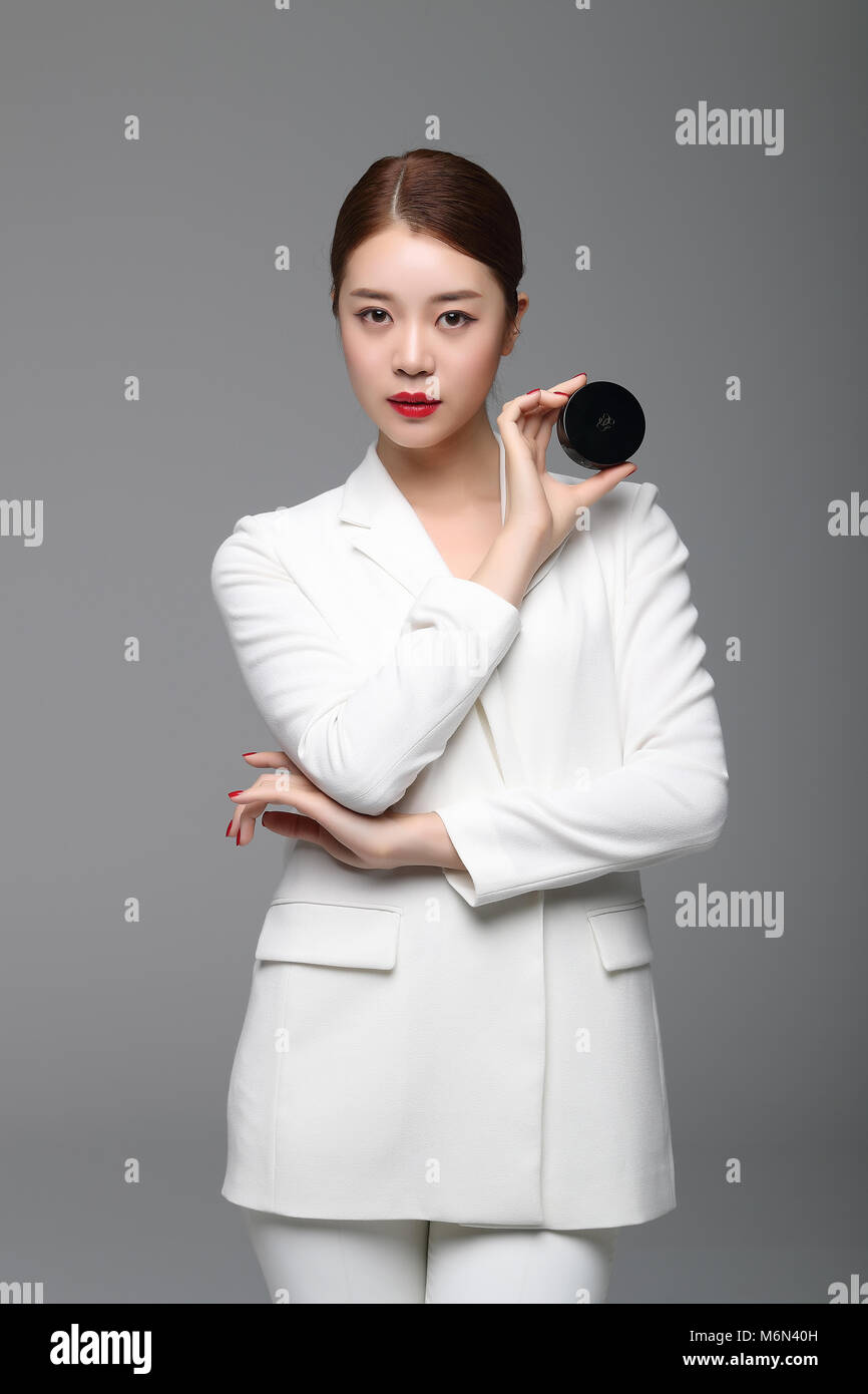 Beauty stylish asian women posing in fashionable clothes isolated White ...