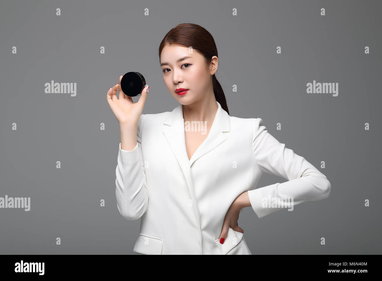 Beauty stylish asian women posing in fashionable clothes isolated White ...