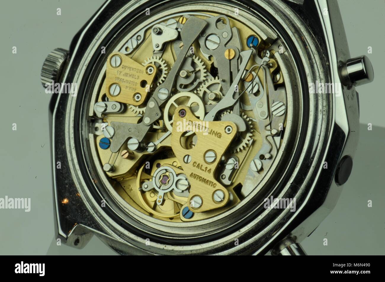 Glass Back watch, Time Stock Photo - Alamy