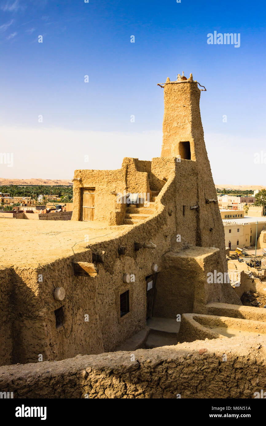Shali citadel mosque. Siwa oasis, Egypt Stock Photo - Alamy