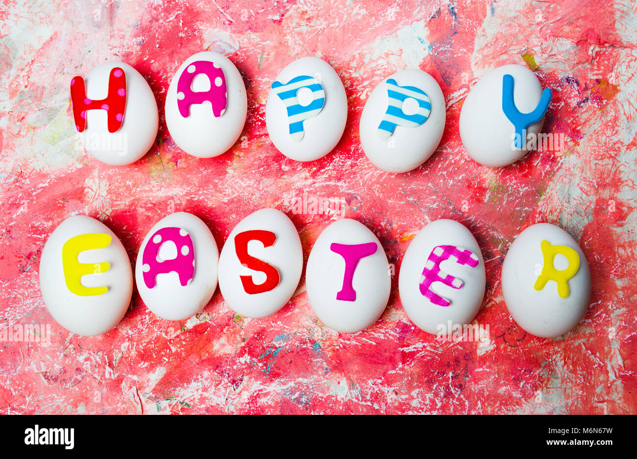 Easter written on eggs hi-res stock photography and images - Alamy