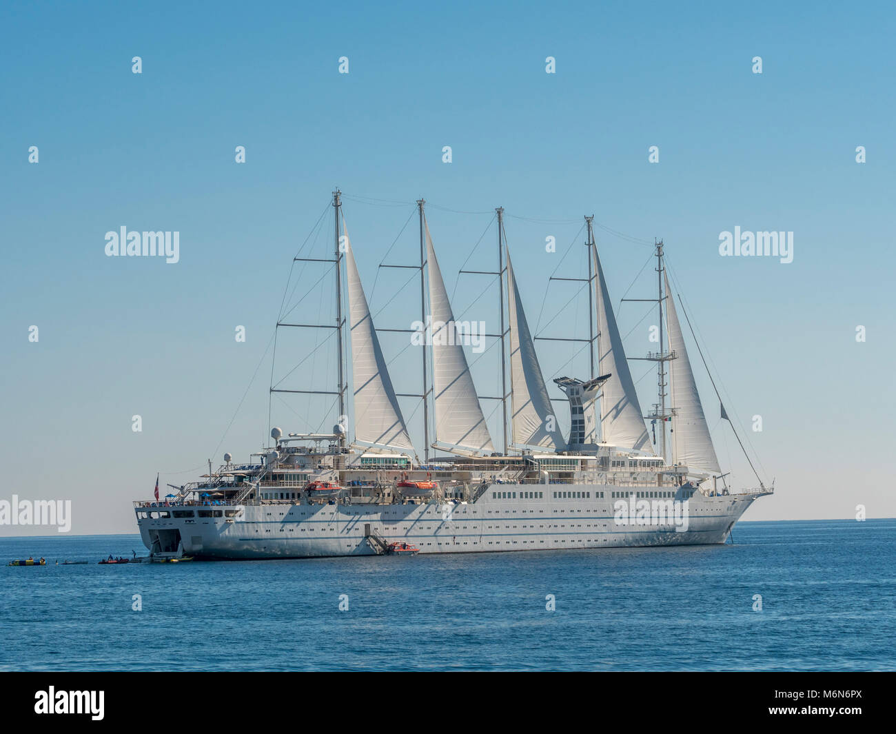 Wind Surf cruise ship moored in Amalfi Bay, Italy Stock Photo - Alamy