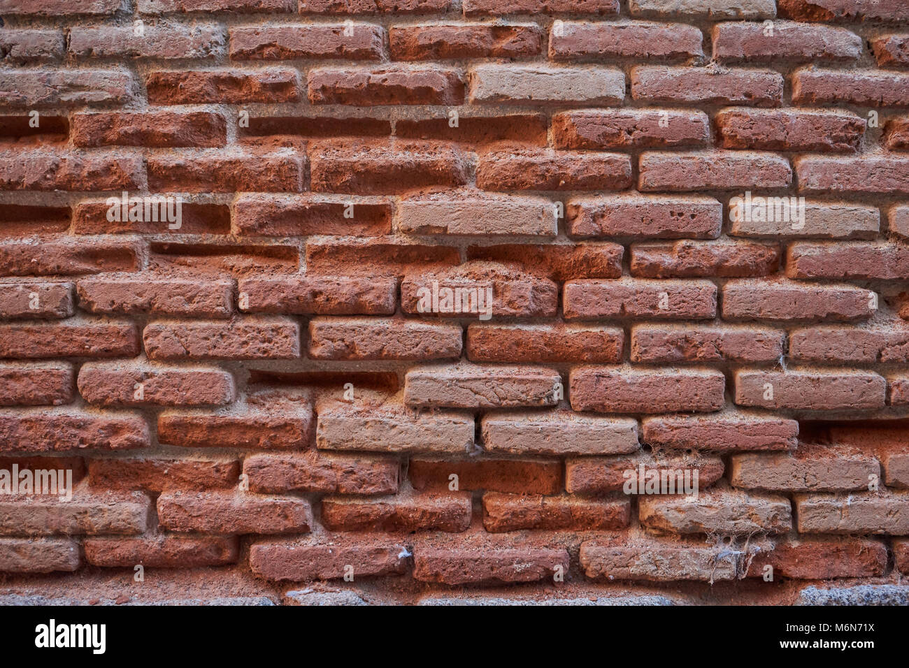 Close up of old broken brick wall for background and texture Stock ...