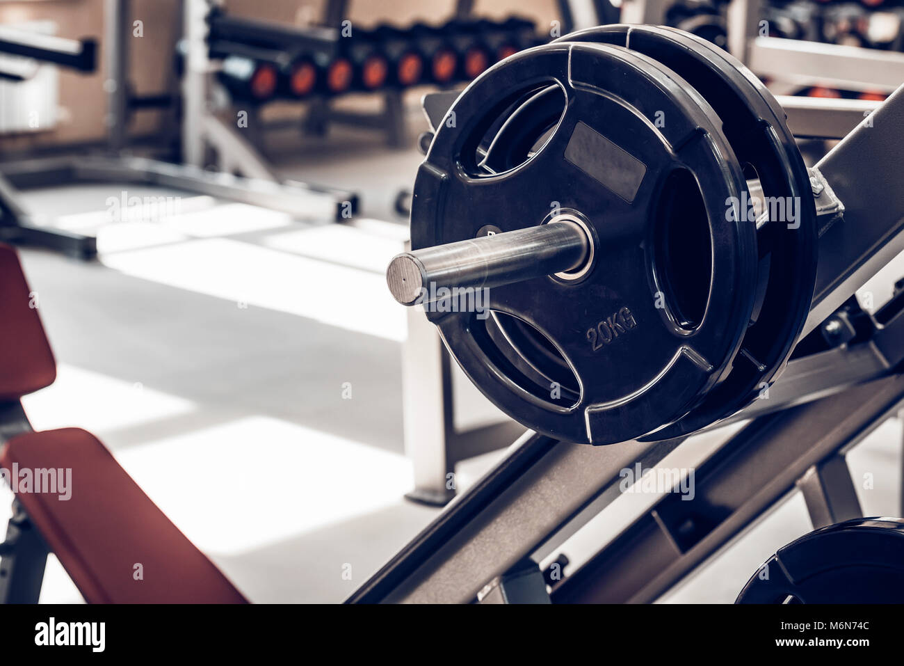 Fitness dumbbell and barbell weight plates Stock Photo - Alamy