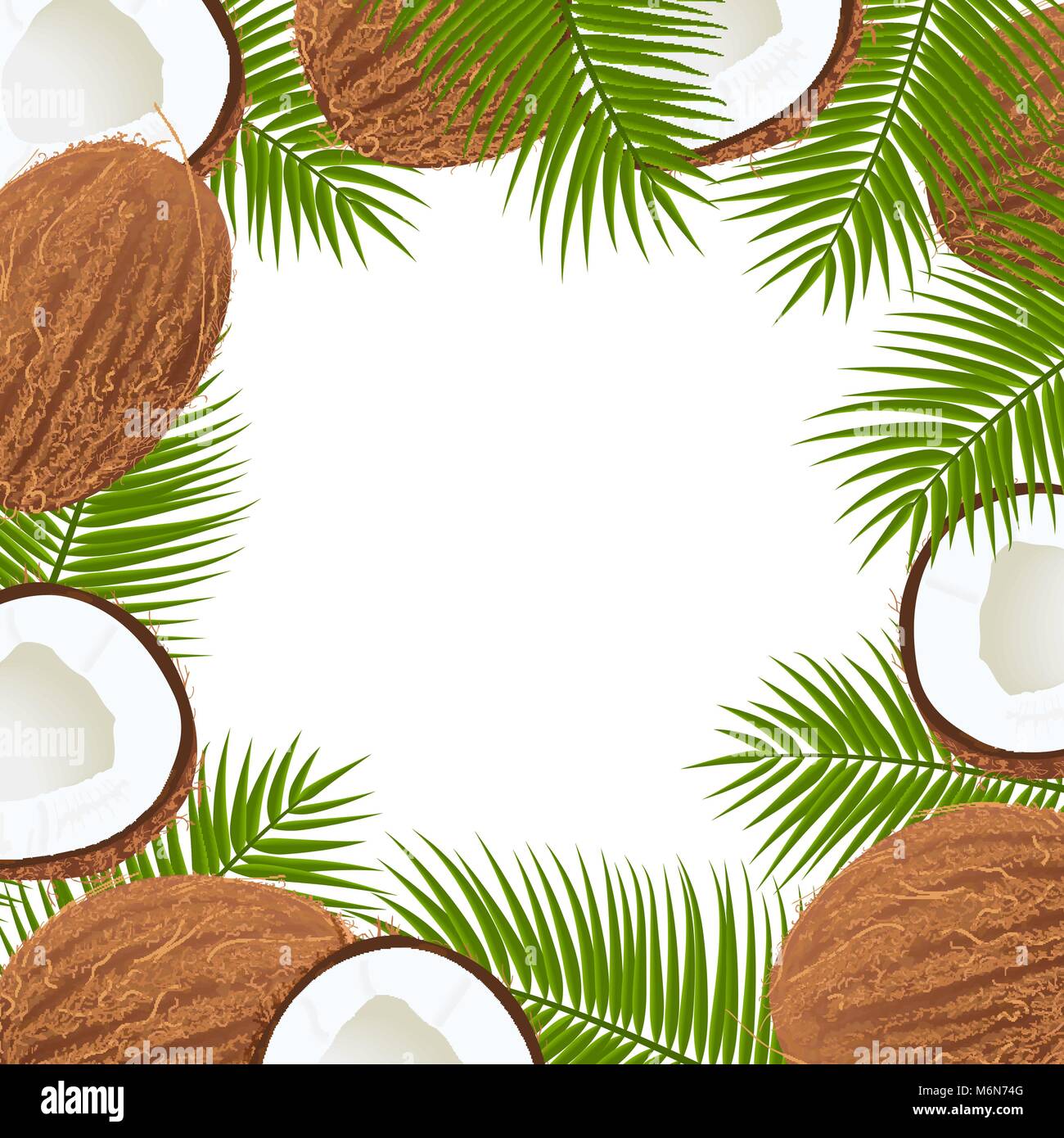 Coconut Tree Leaves Template