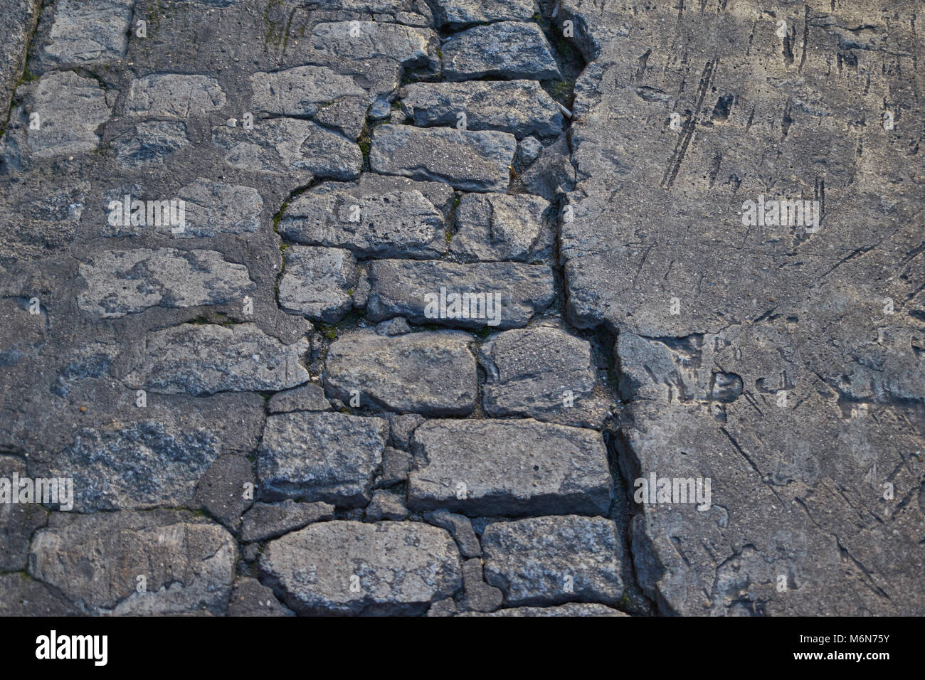 Cracked stone floor hi-res stock photography and images - Alamy
