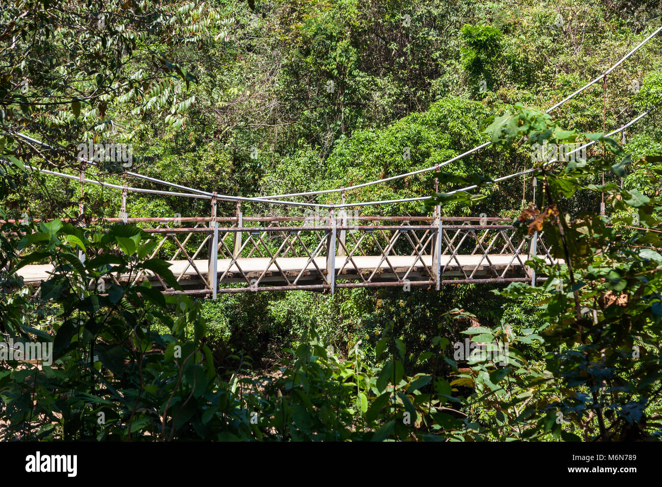 large bridge across a river in the southern pacific coast of Costa Rica ...