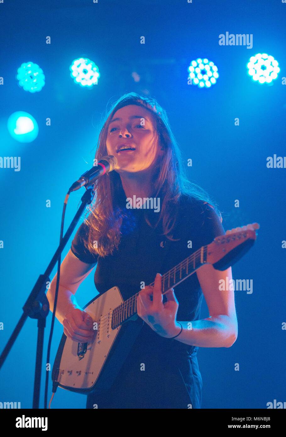 French singer Flora Fischbach aka Fishbach during a Concert, on March 3 ...