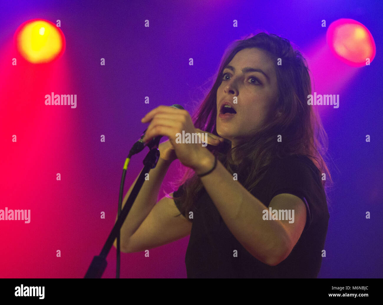 French singer Flora Fischbach aka Fishbach during a Concert, on March 3 ...