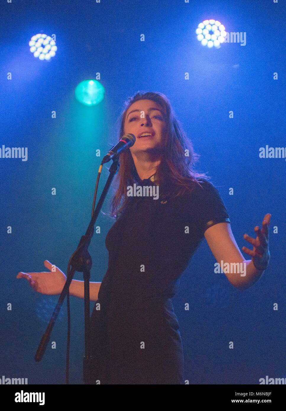 French singer Flora Fischbach aka Fishbach during a Concert, on March 3 ...