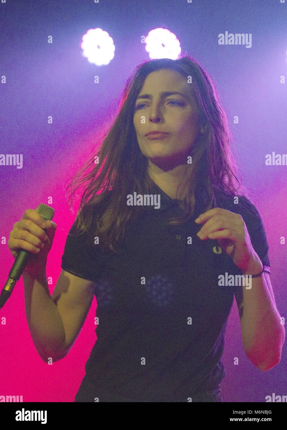 French singer Flora Fischbach aka Fishbach during a Concert, on March 3 ...