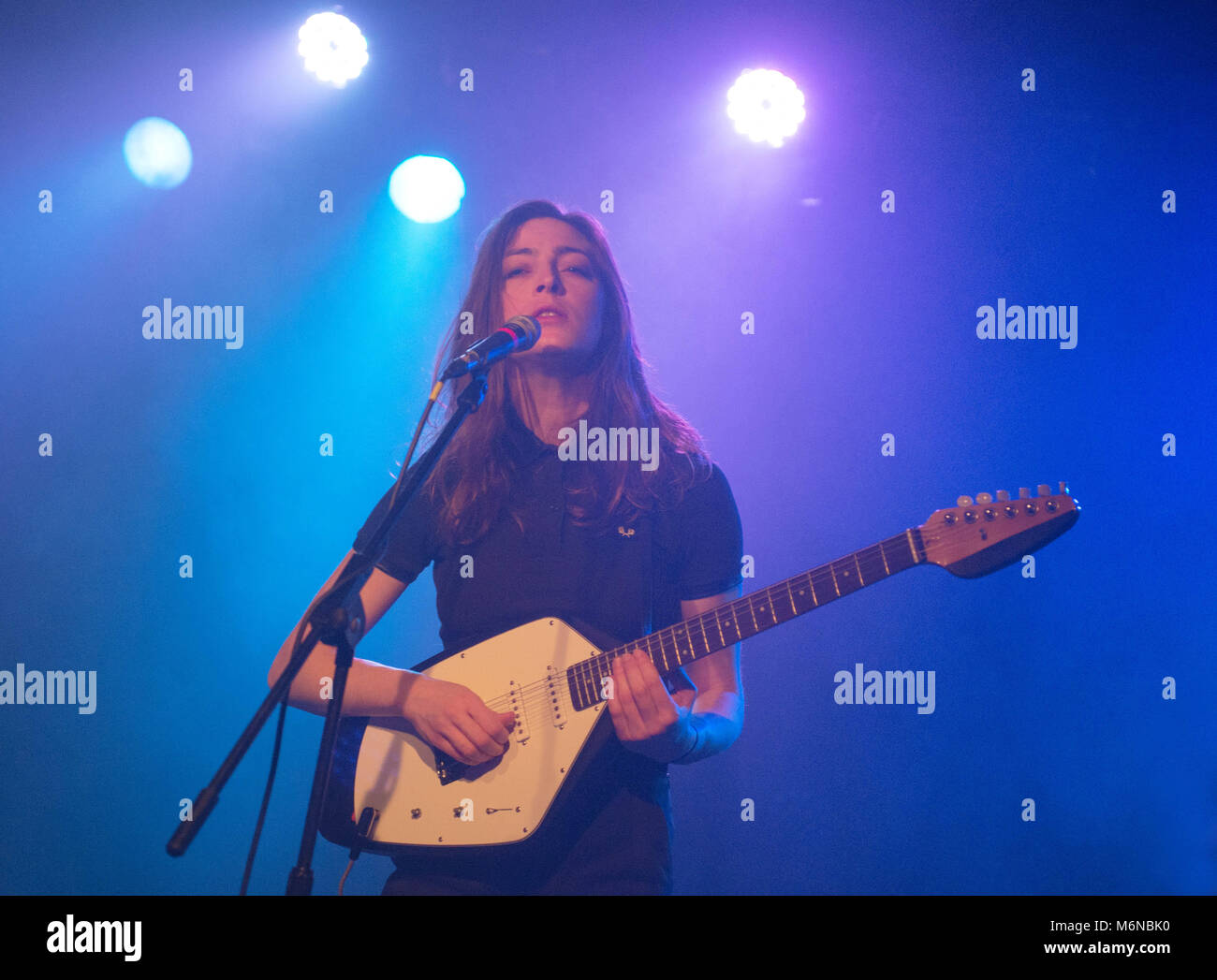 French singer Flora Fischbach aka Fishbach during a Concert, on March 3 ...