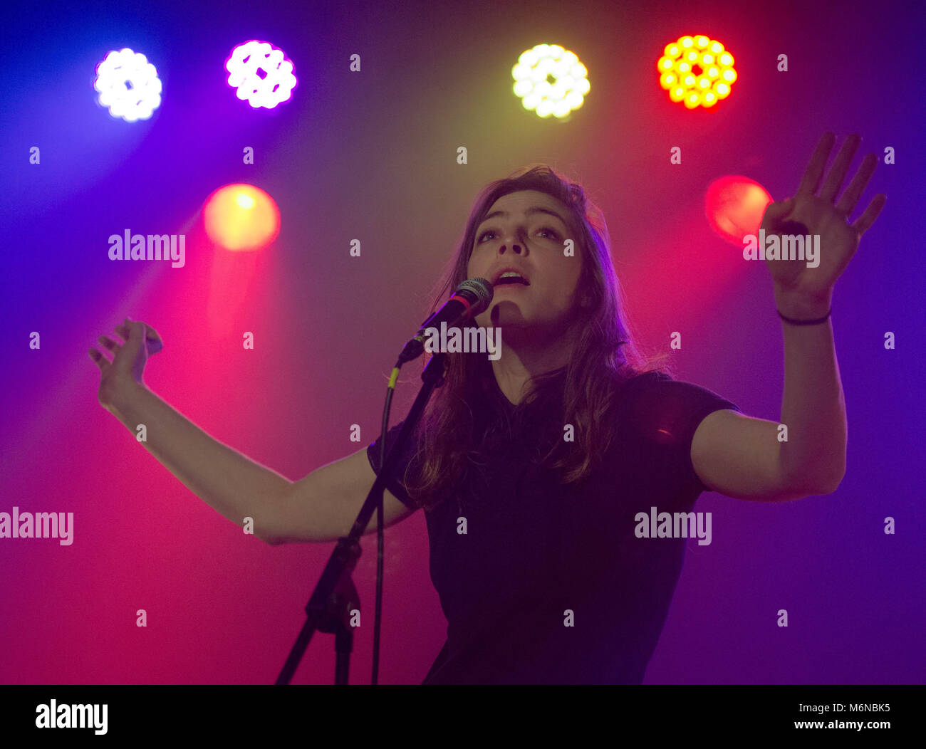 French singer Flora Fischbach aka Fishbach during a Concert, on March 3 ...