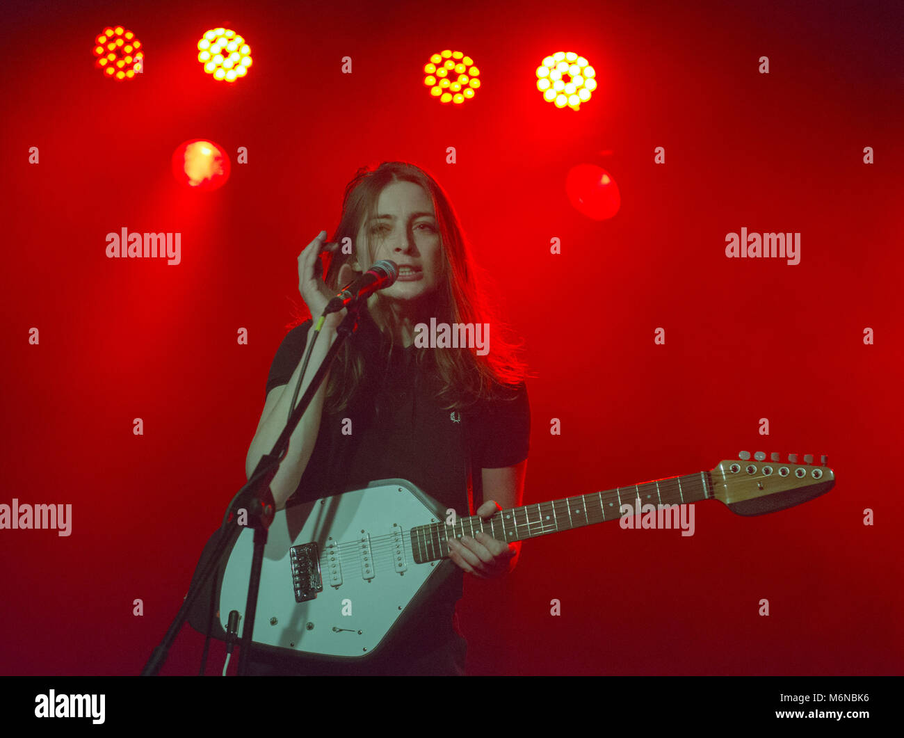 French singer Flora Fischbach aka Fishbach during a Concert, on March 3 ...