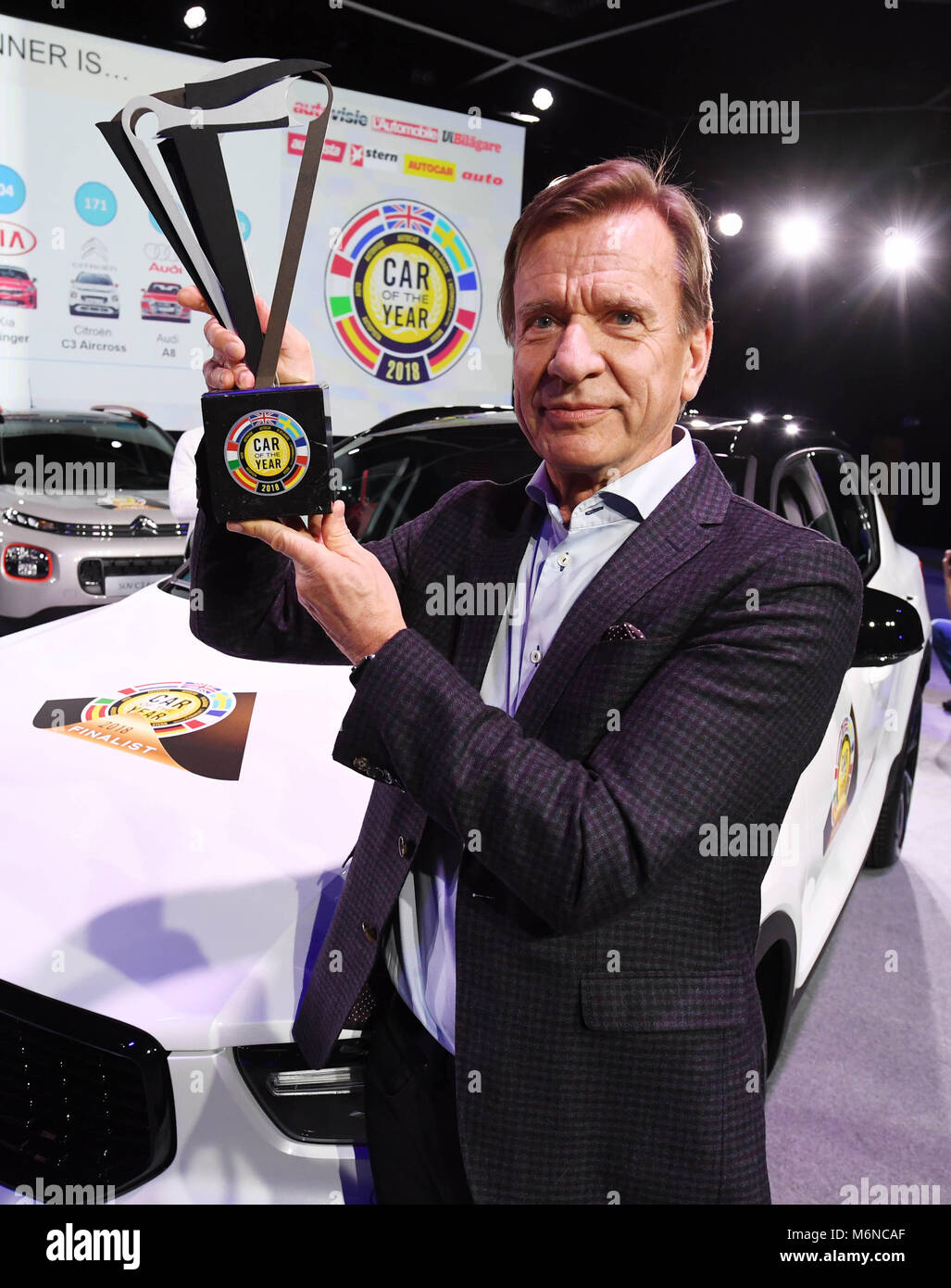 Geneva, Switzerland. 05 March 2018, Hakan Samuelsson, CEO of Volvo ...