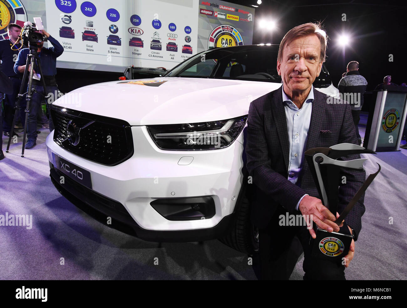 Geneva, Switzerland. 05 March 2018, Hakan Samuelsson, CEO of Volvo ...