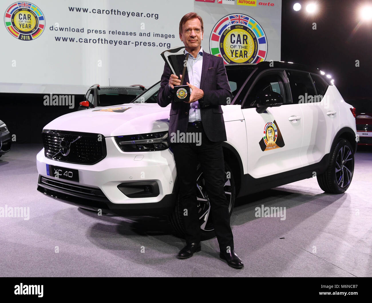 Geneva, Switzerland. 05 March 2018, Hakan Samuelsson, CEO of Volvo ...