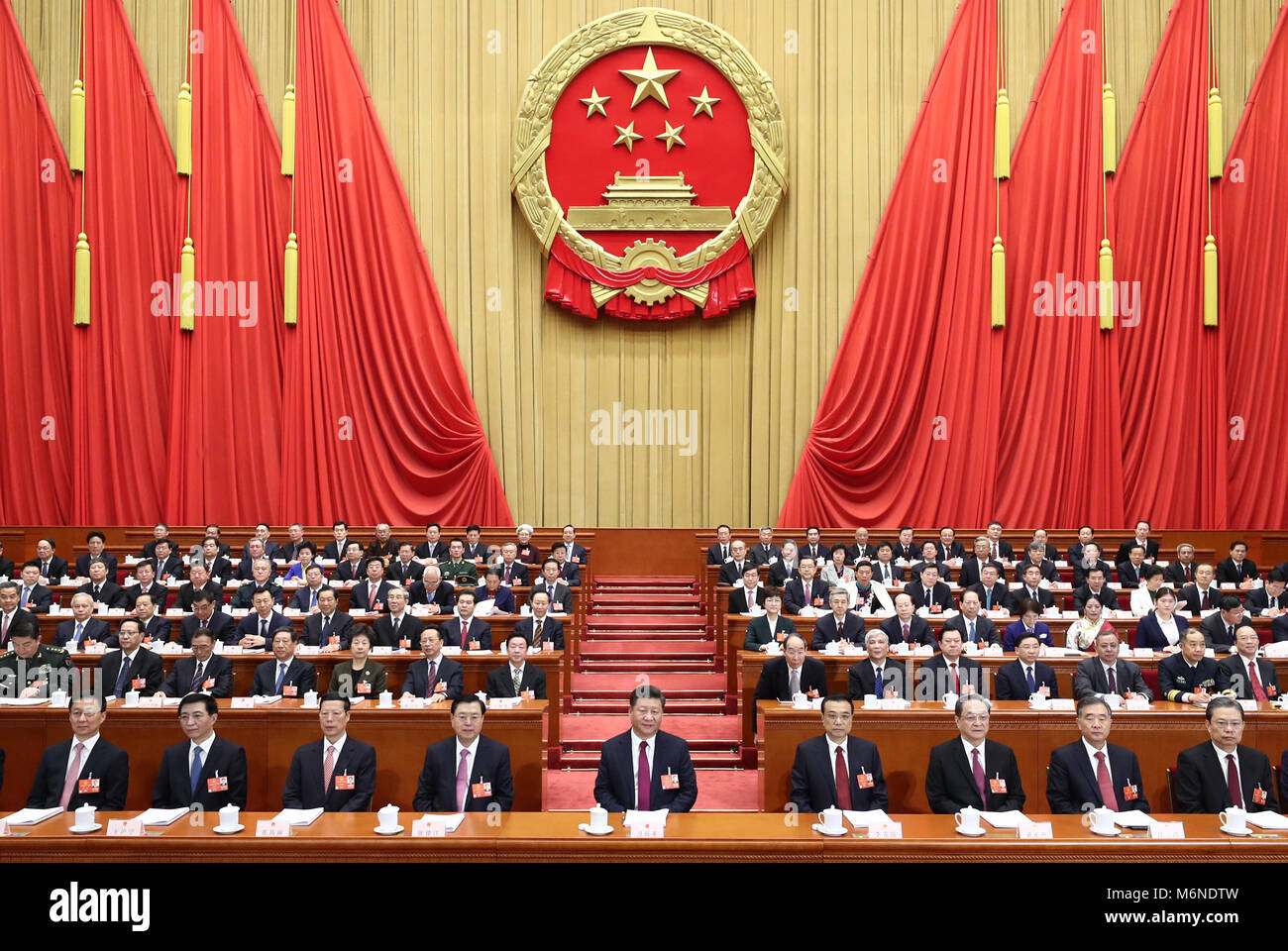 Beijing, China. 5th Mar, 2018. Leaders of the Communist Party of China ...