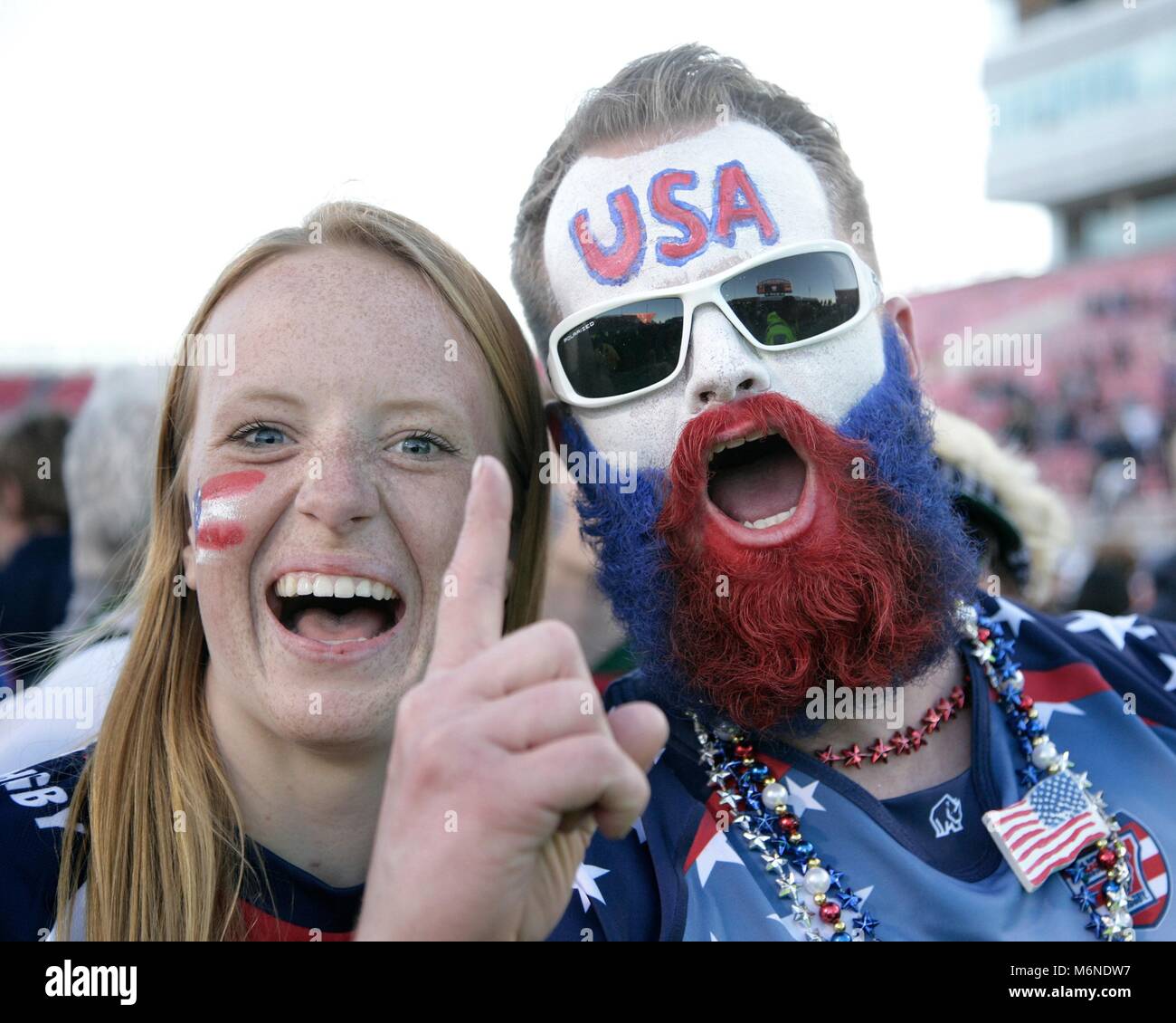 Rugby face paint hi-res stock photography and images - Alamy