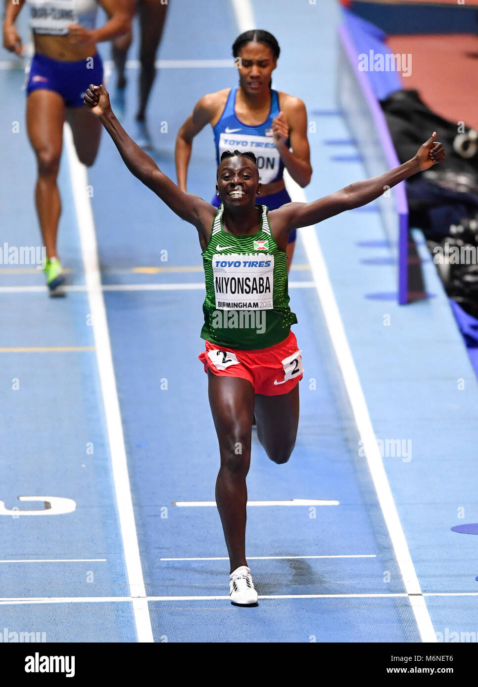 Birmingham, UK. 04th Mar, 2018. Francine Niyonsaba (BDI) celebrates as ...