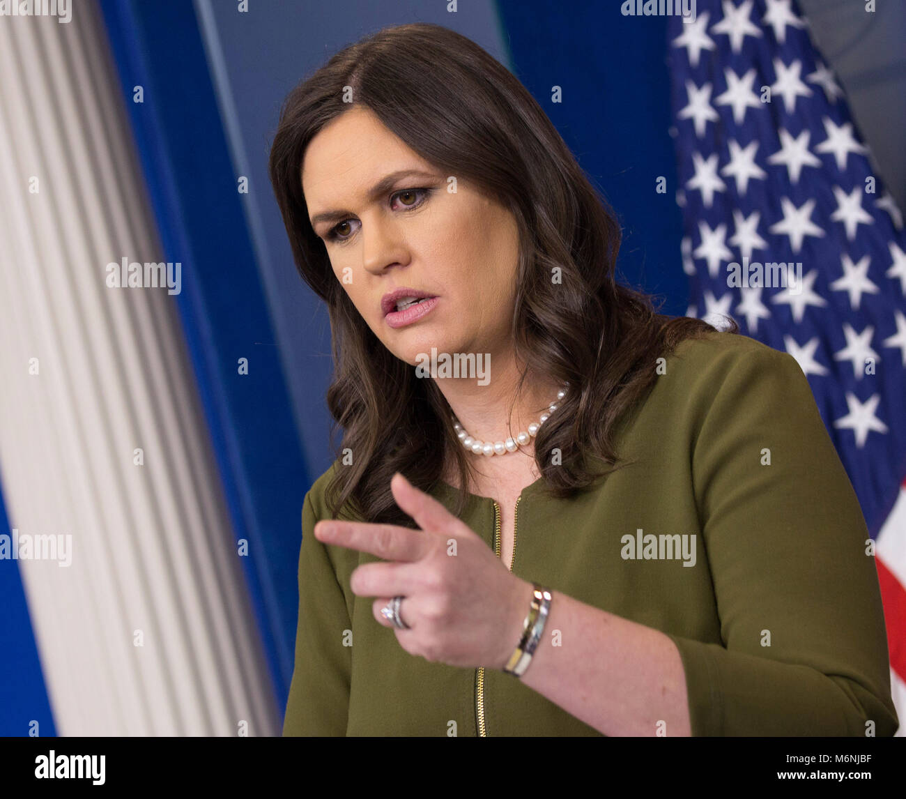 Washington, USA. 05th Mar, 2018. White House Spokesperson Sarah Sanders ...