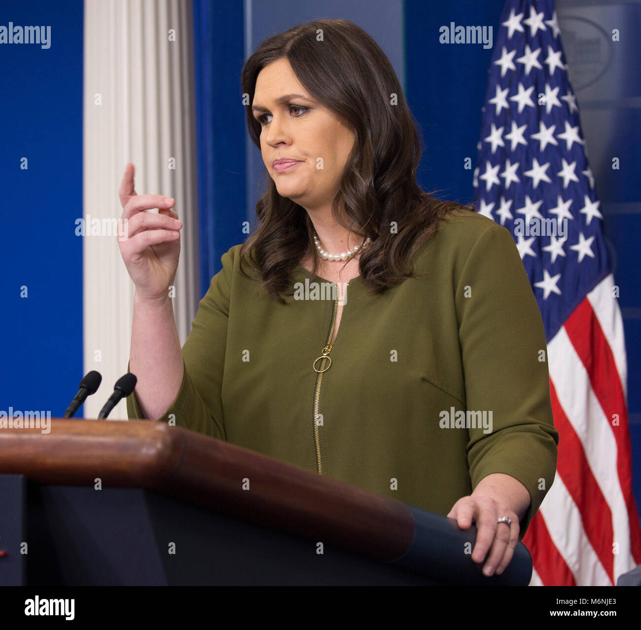 Washington, USA. 05th Mar, 2018. White House Spokesperson Sarah Sanders ...