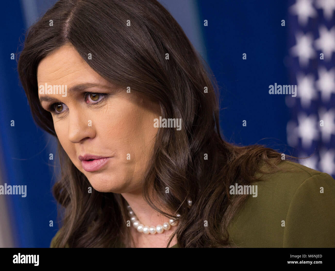 Washington, USA. 05th Mar, 2018. White House Spokesperson Sarah Sanders ...