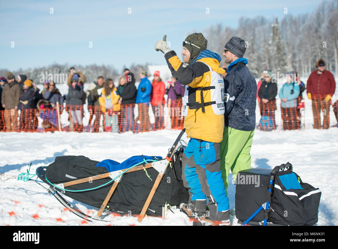 Willow, Alaska, USA. 4th Mar, 2018. Andy Pohl of Knik AK, USA as he ...