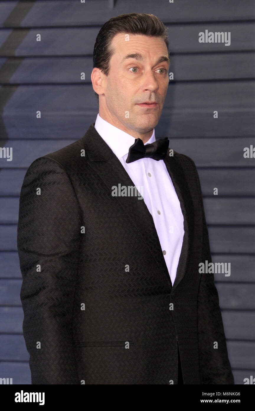Jon Hamm attending the 2018 Vanity Fair Oscar Party hosted by Radhika ...