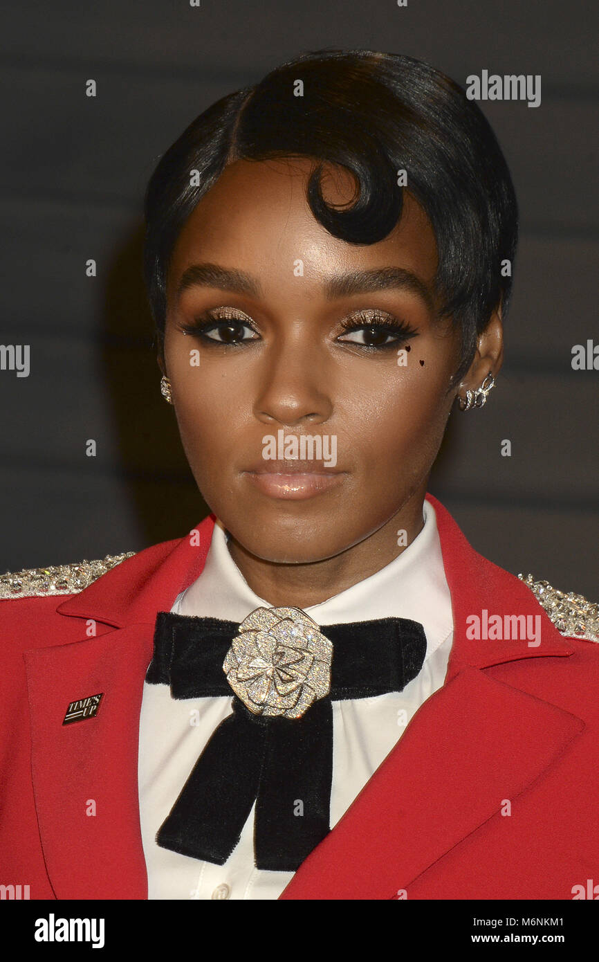 Janelle Monae attending the 2018 Vanity Fair Oscar Party hosted by ...