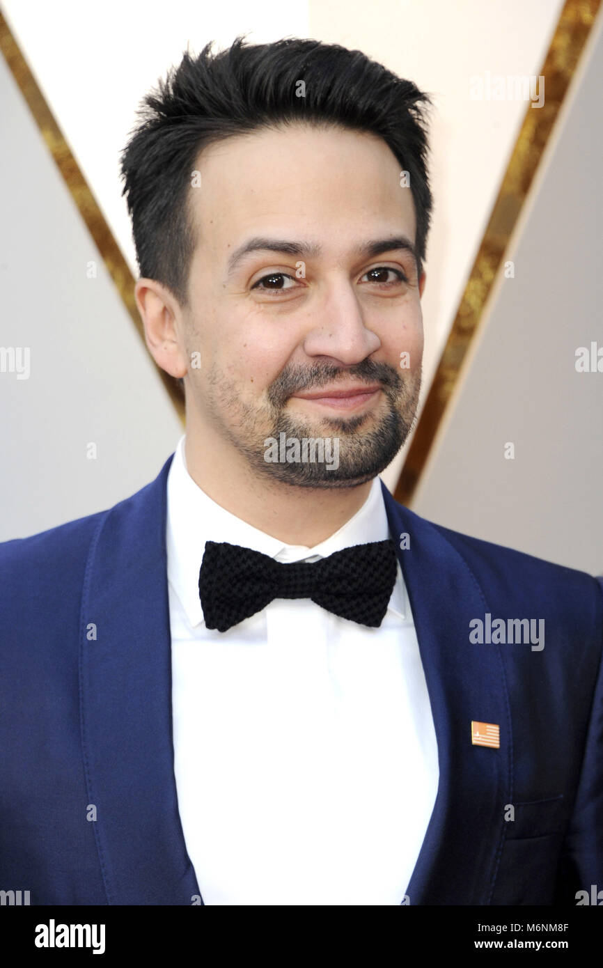 Lin-Manuel Miranda attending the 90th Annual Academy Awards at ...