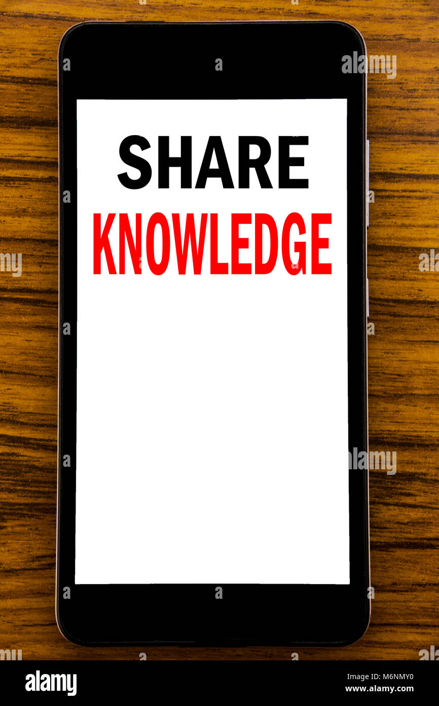 Handwriting Announcement text showing Share Knowledge. Business concept ...