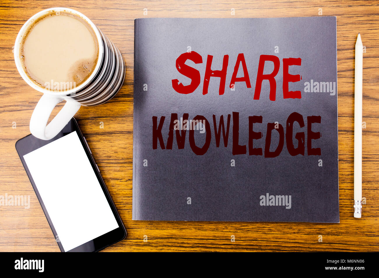 Handwriting Announcement text showing Share Knowledge. Business concept ...