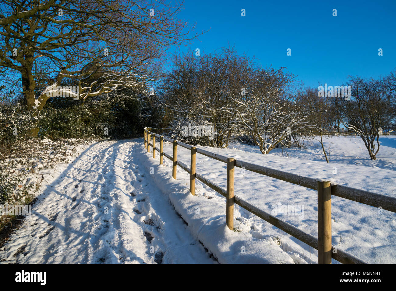 Snowy english countryside bright winter hi-res stock photography and ...