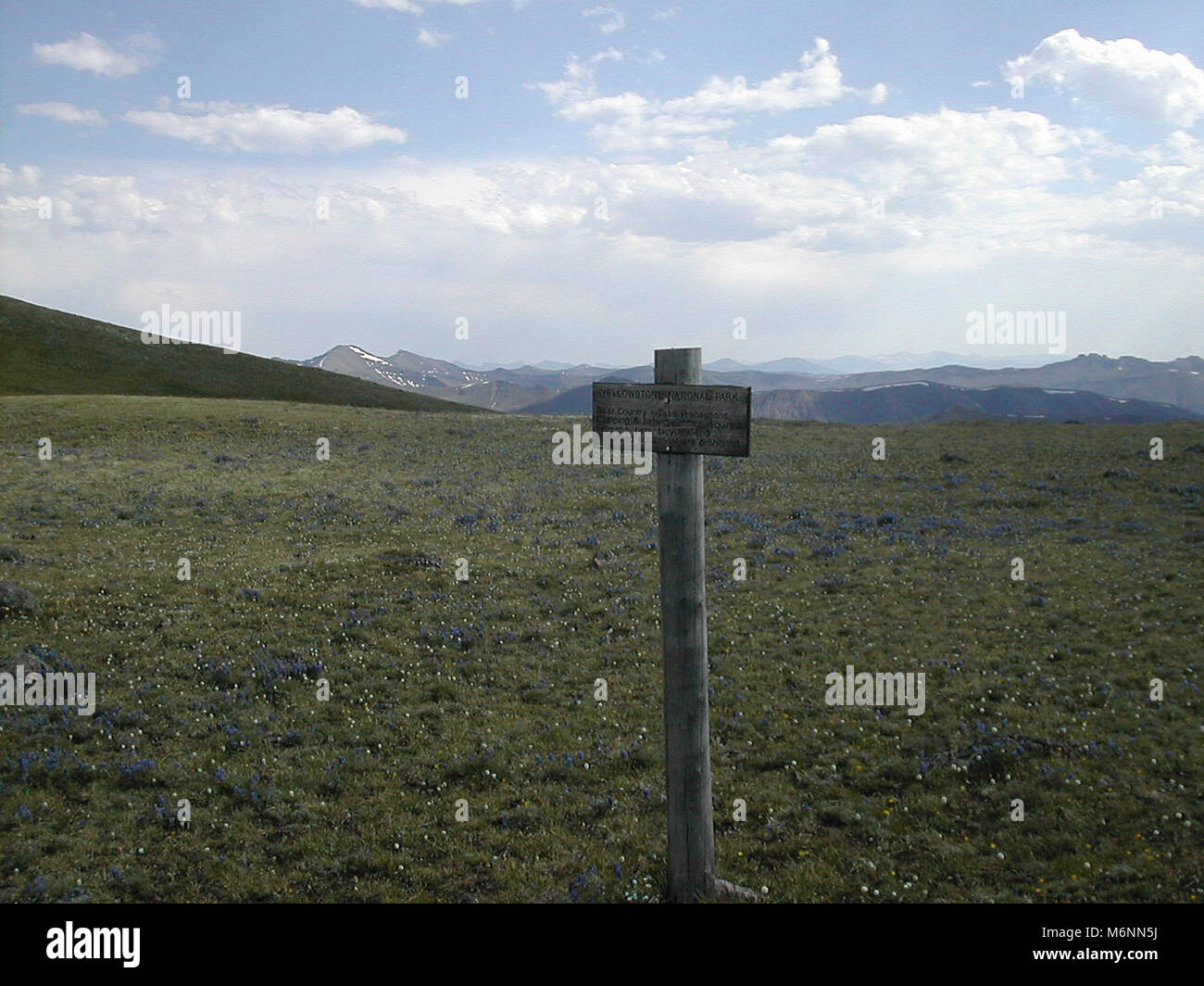 Looking into Yellowstone from Republic Pass. Boundary of Yellowstone ...