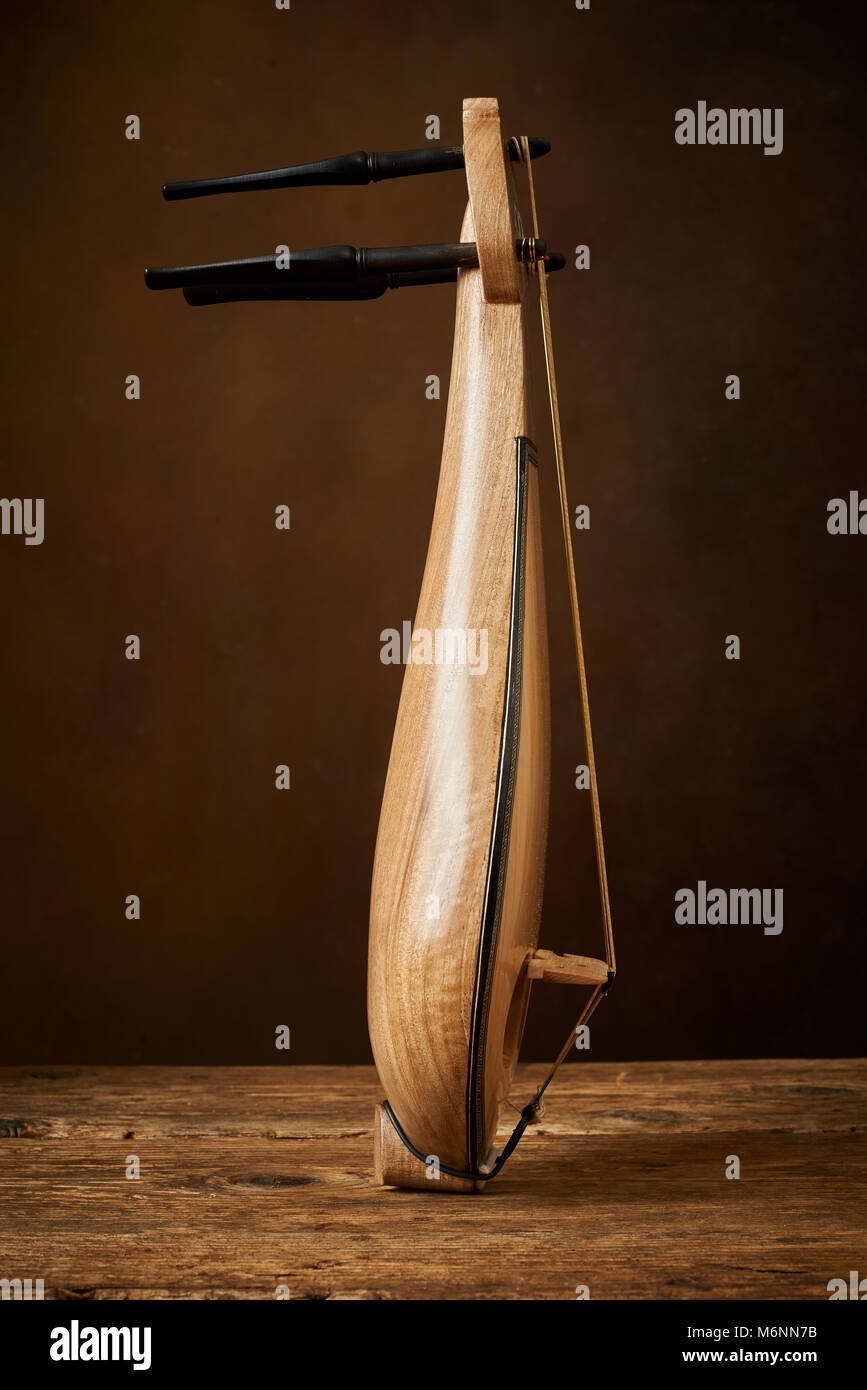 Traditional Greek instrument politiki lyra or classical kemence Stock ...