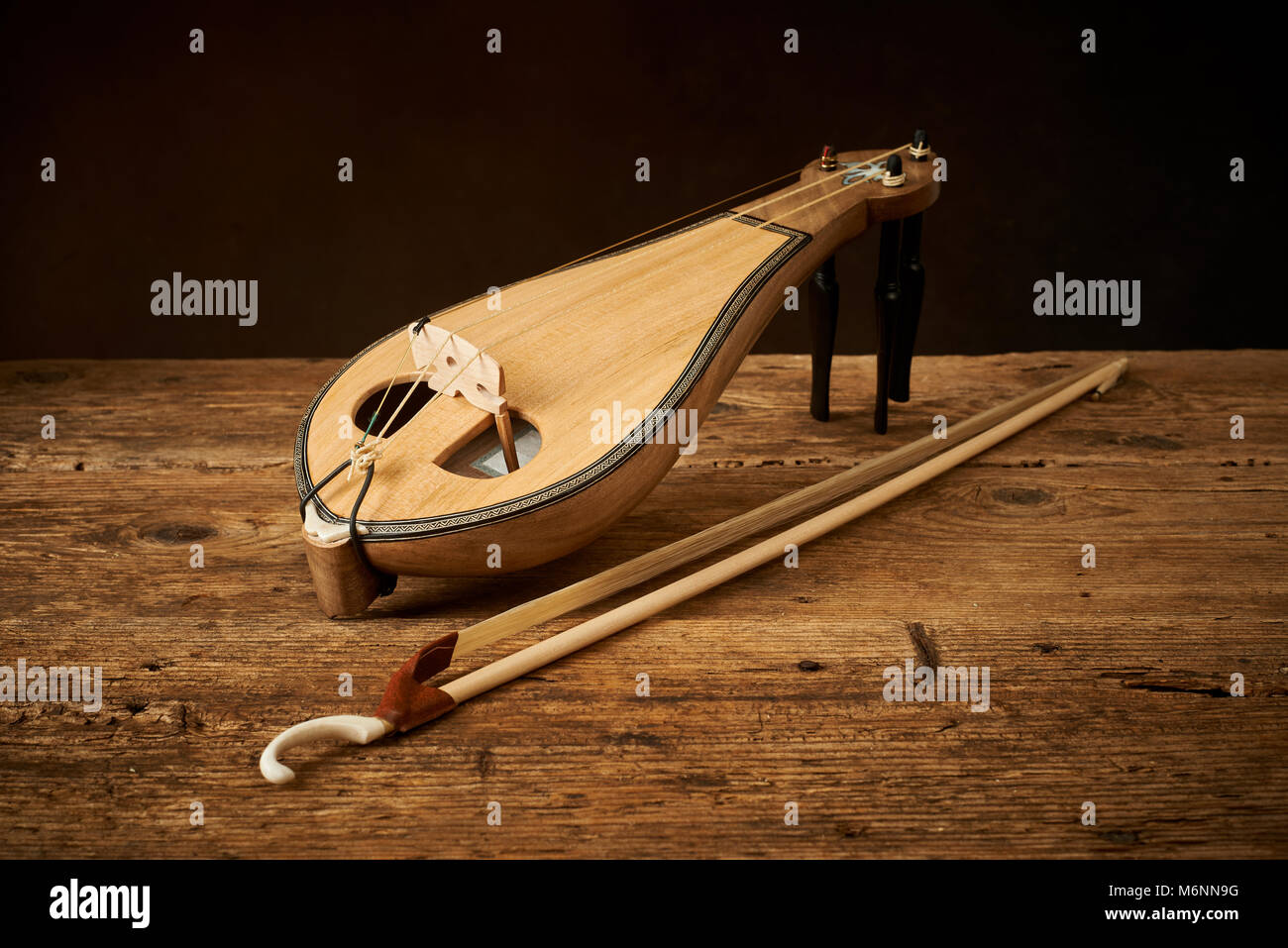 Traditional Greek instrument politiki lyra or classical kemence Stock ...