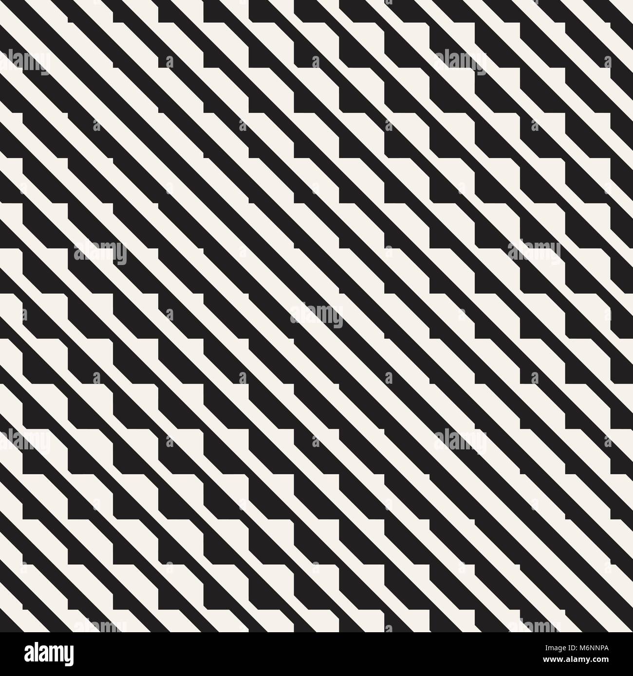Vector seamless black and white halftone lines pattern. Abstract ...