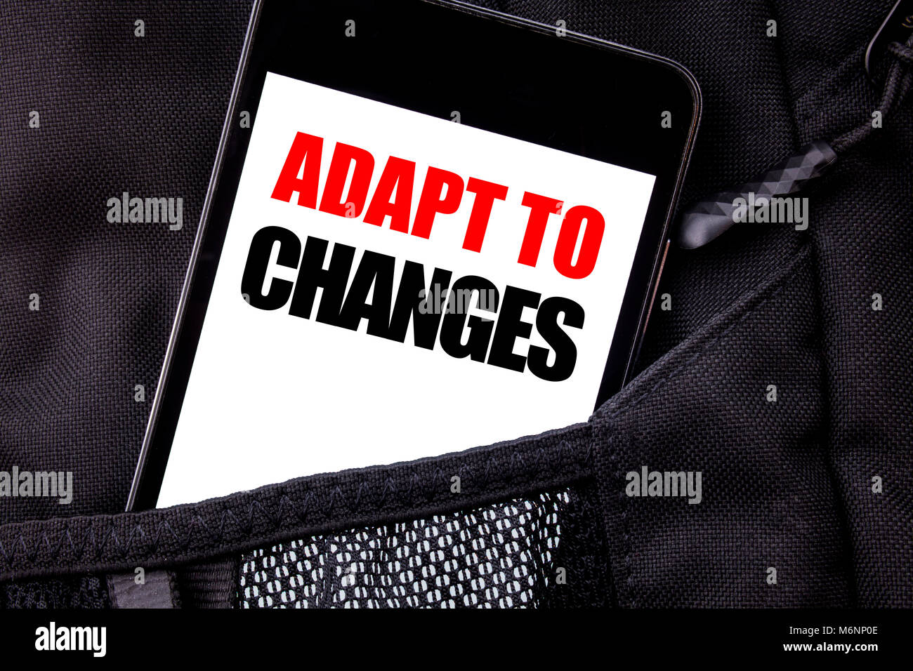 Handwritten text showing Adapt To Changes. Business concept writing for ...