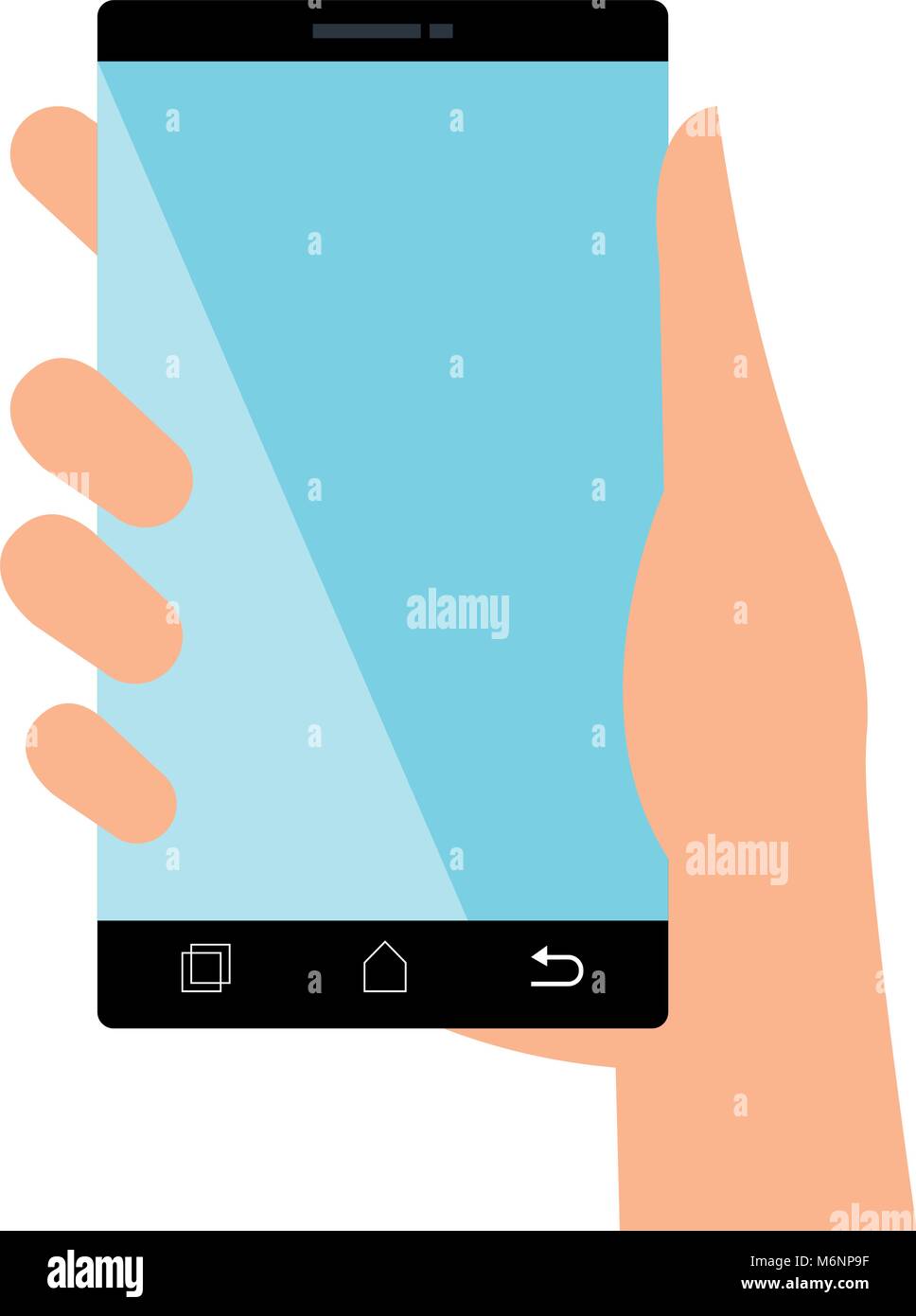 hand user with smartphone device isolated icon Stock Vector Image & Art ...