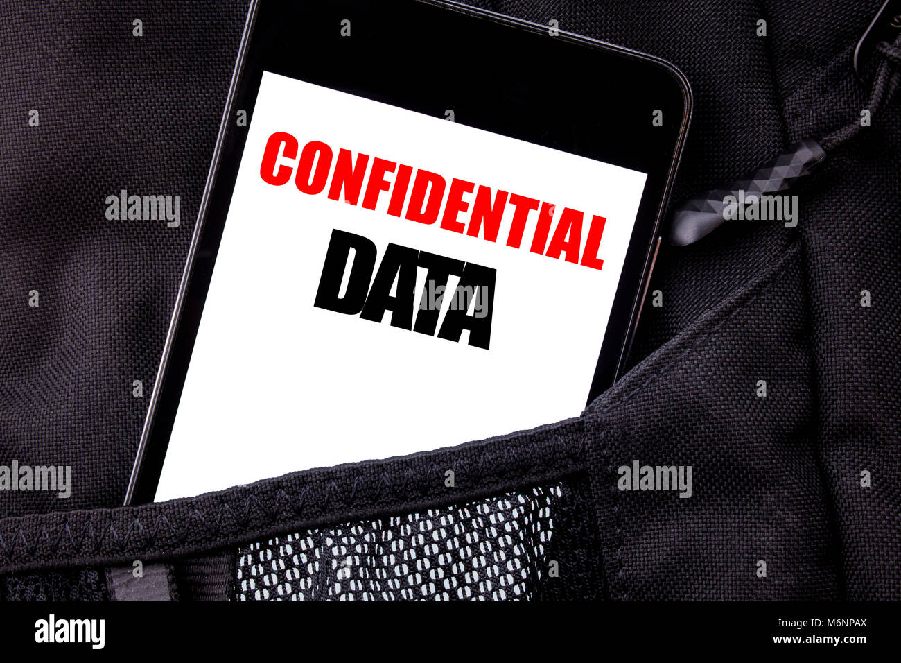 Handwritten text showing Confidential Data. Business concept writing ...